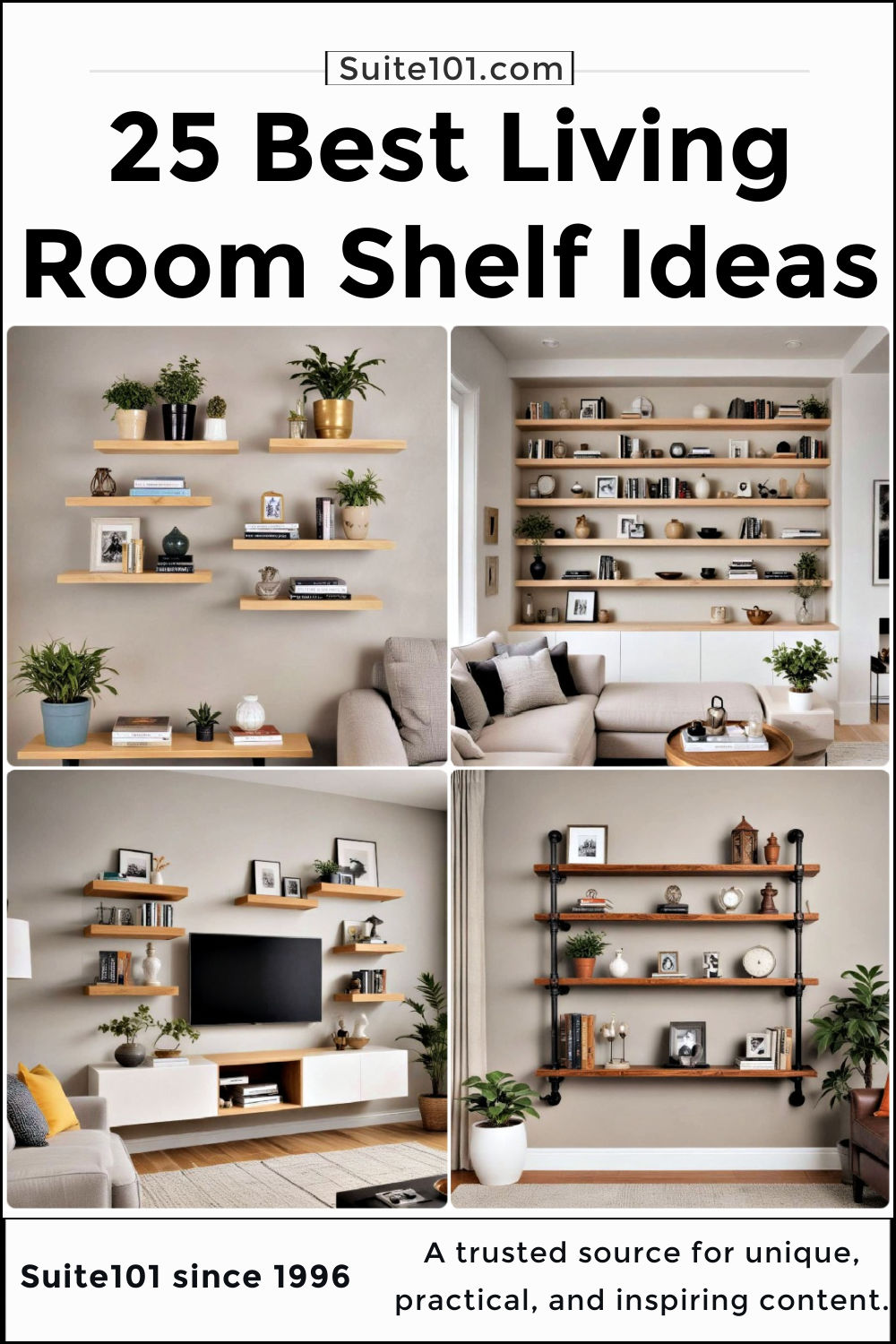 25 Living Room Shelf Ideas To Maximize Style & Storage