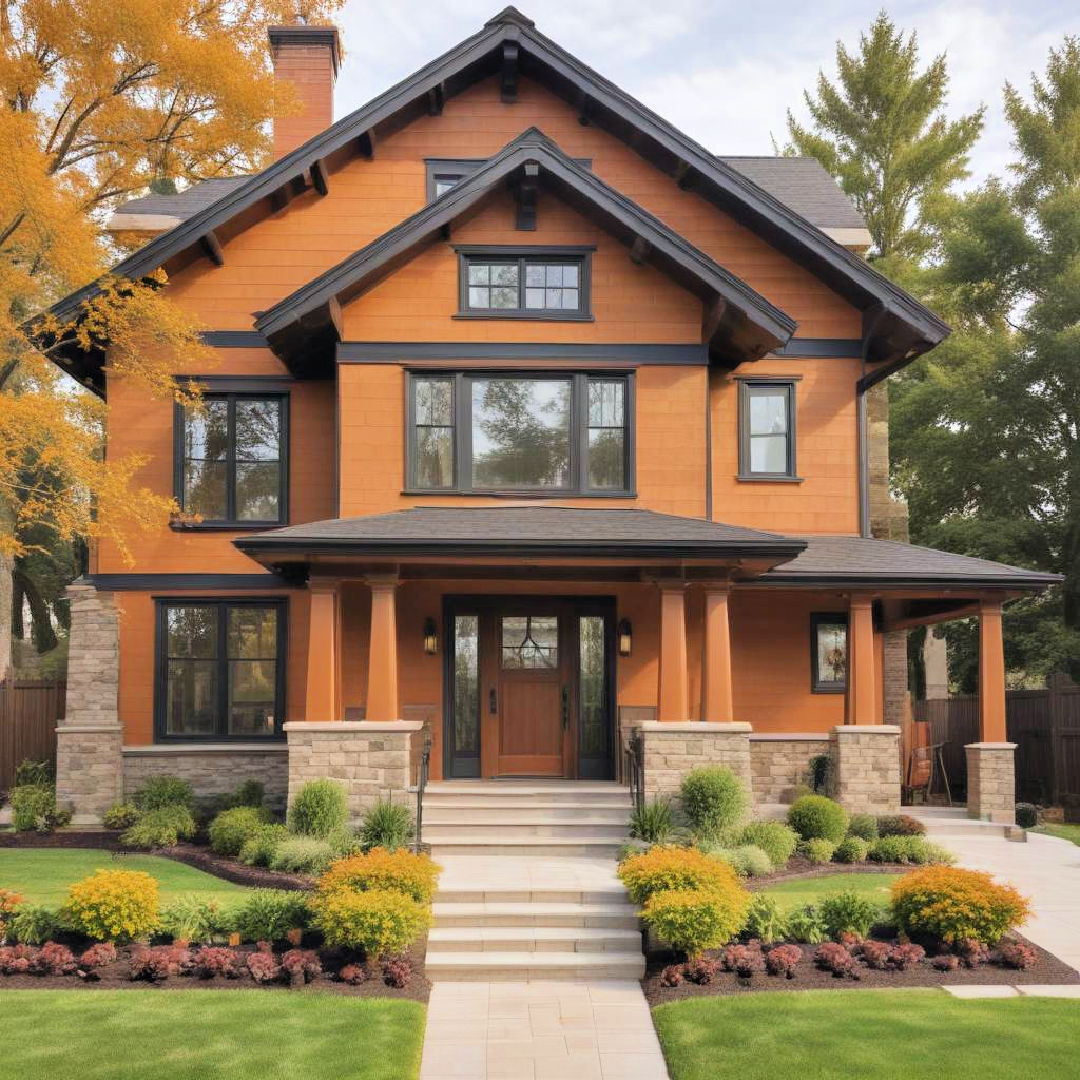 15 Orange House Exterior Ideas to Brighten Up Your Home