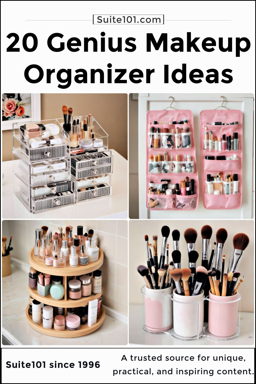 20 Makeup Organizer Ideas To Conquer Beauty Clutter