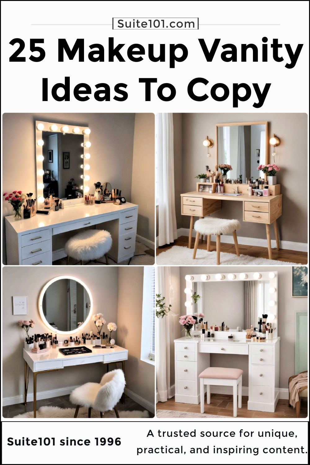 25 Makeup Vanity Ideas To Design Your Dream Station