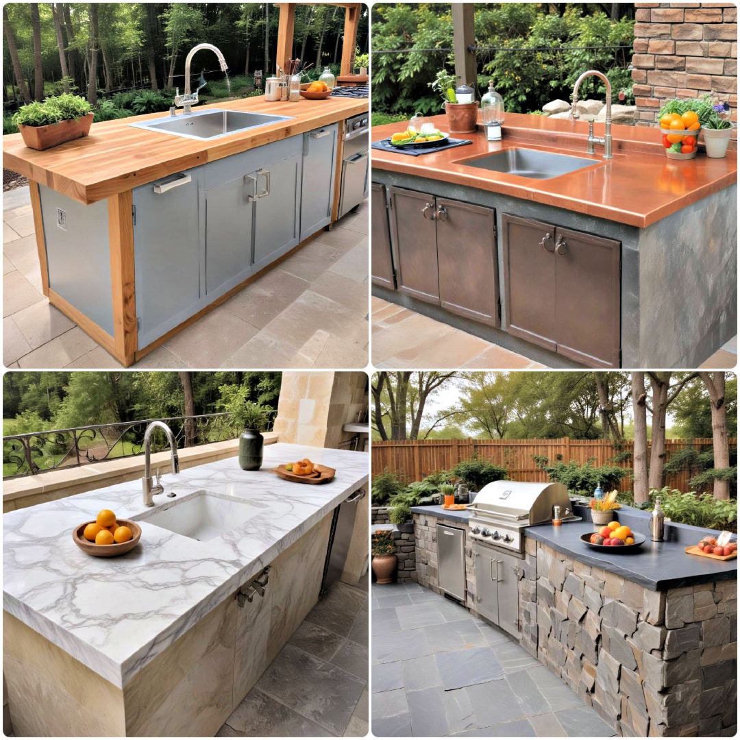 20 Outdoor Kitchen Countertop Ideas To Consider