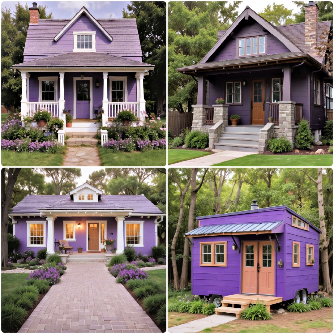 20 Purple House Exterior Ideas That Go Beyond the Grape