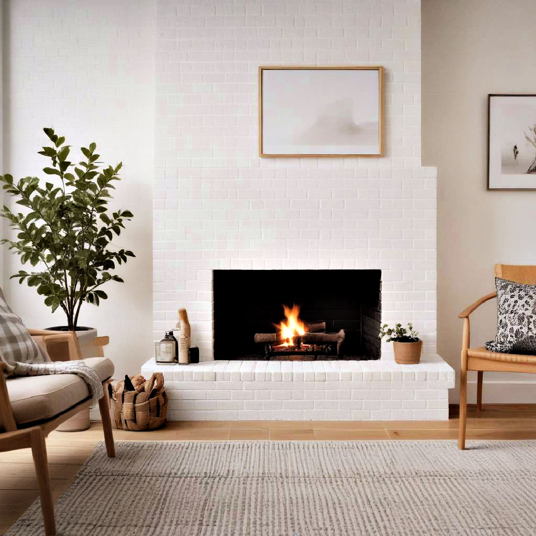 25 White Brick Fireplace Ideas To Cozy Up Your Space