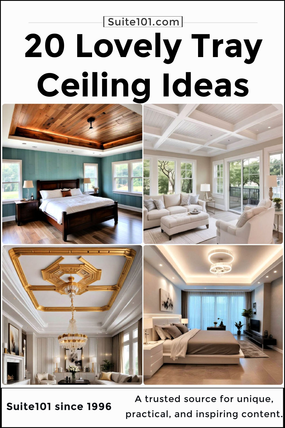 20 Tray Ceiling Ideas You Won't Find