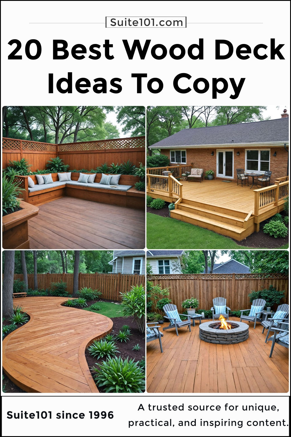 20 Wood Deck Ideas To Transform Your Backyard