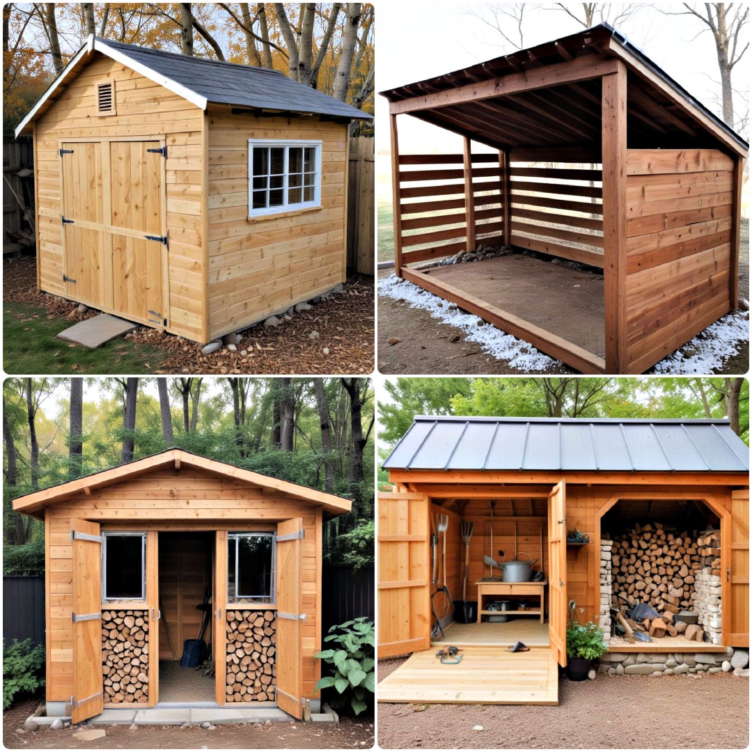 20 Wood Shed Ideas for Organized Wood Storing