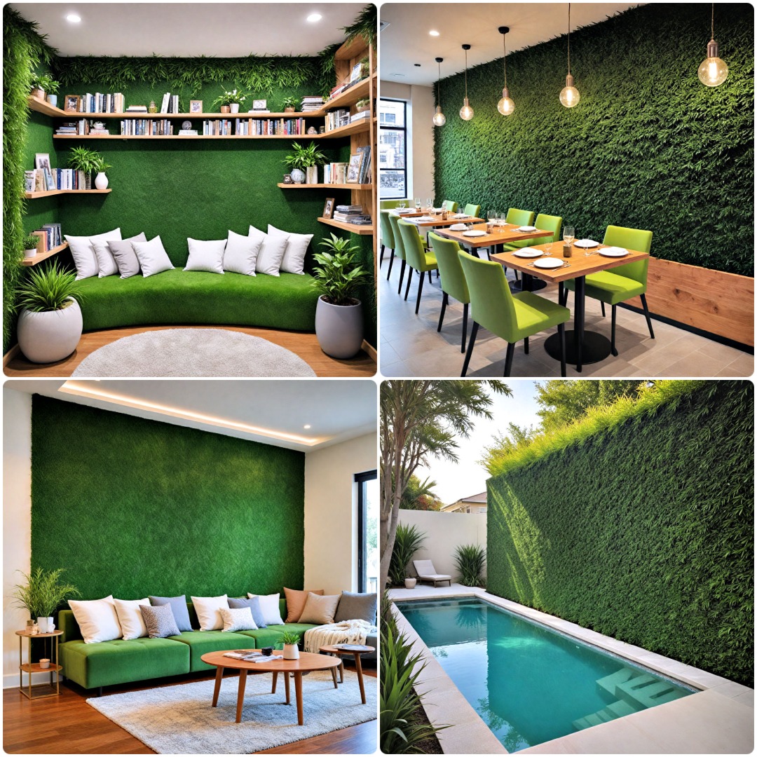 25 Artificial Grass Wall Design Ideas for A Lush Look
