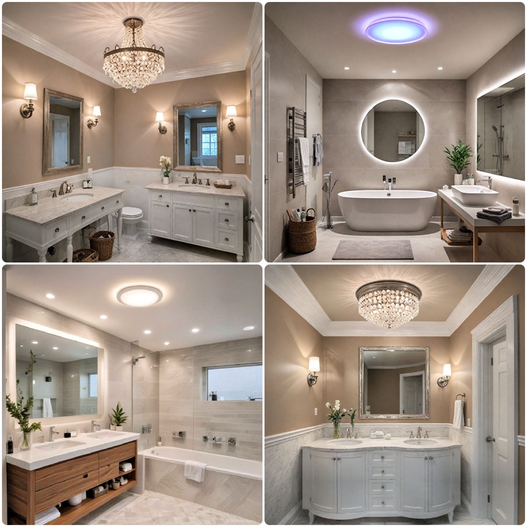 20 Bathroom Ceiling Lighting Ideas You'll Love