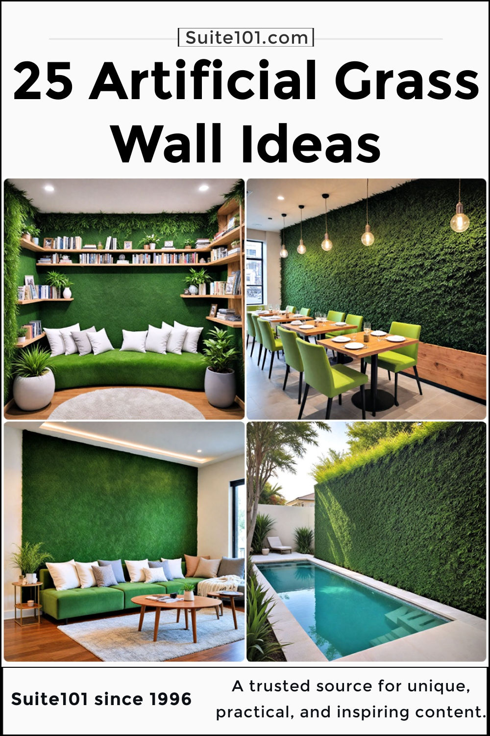 25 Artificial Grass Wall Design Ideas for A Lush Look