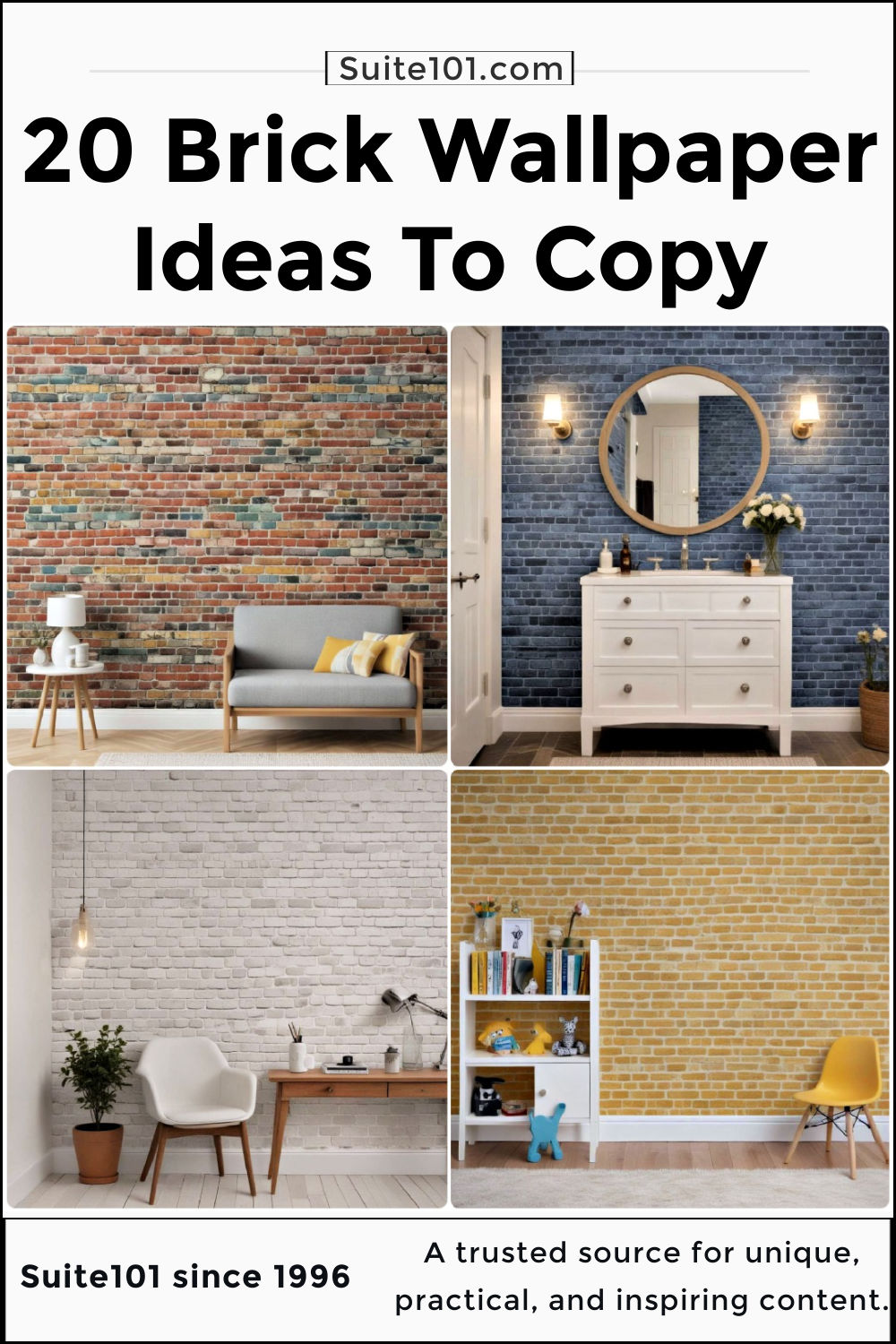 20 Brick Wallpaper Ideas for A Chic Update
