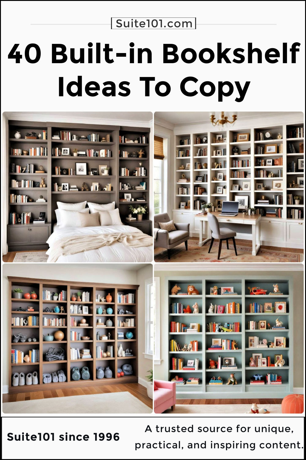 40 Built-In Bookshelf Ideas for A Sleek Look