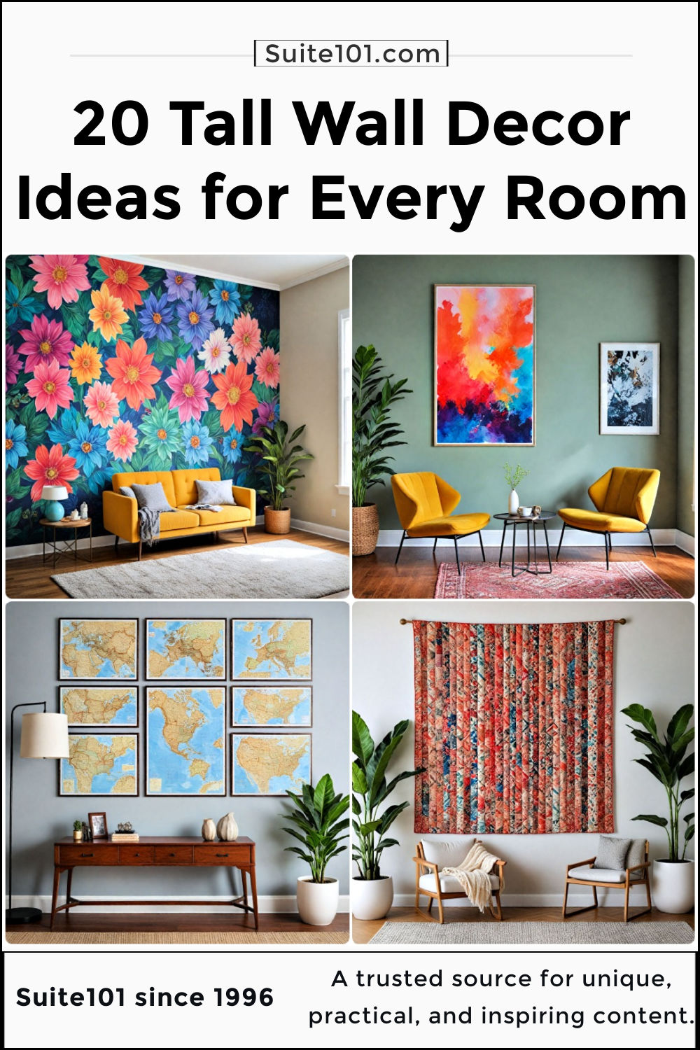 20 Tall Wall Decor Ideas To Express Your Style