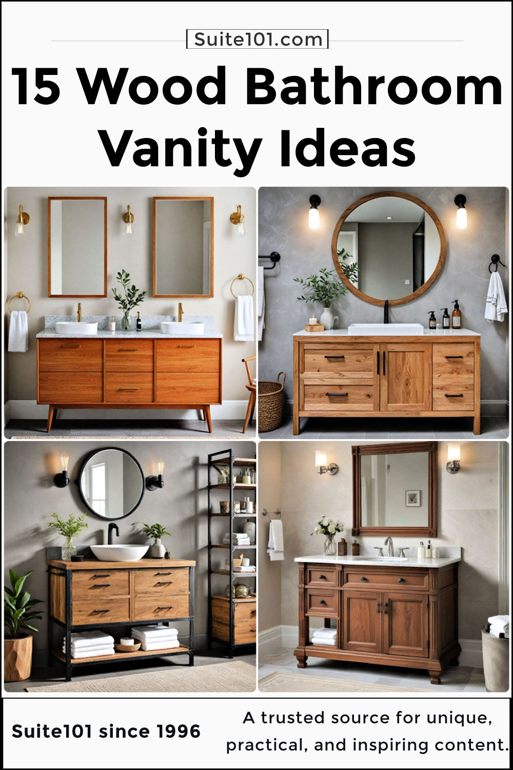 15 Wood Bathroom Vanity Ideas You’ll Love
