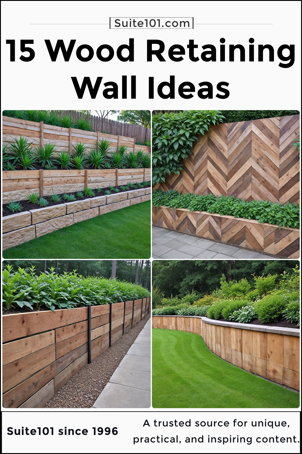 15 Wood Retaining Wall Ideas for Your Backyard