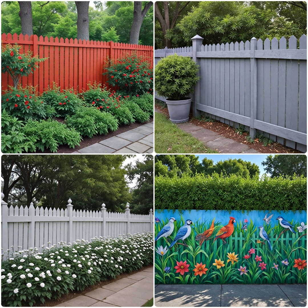 20 Fence Painting Ideas for A Modern Backyard