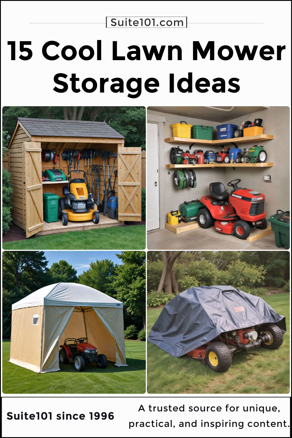 15 Lawn Mower Storage Ideas for All Skill Levels