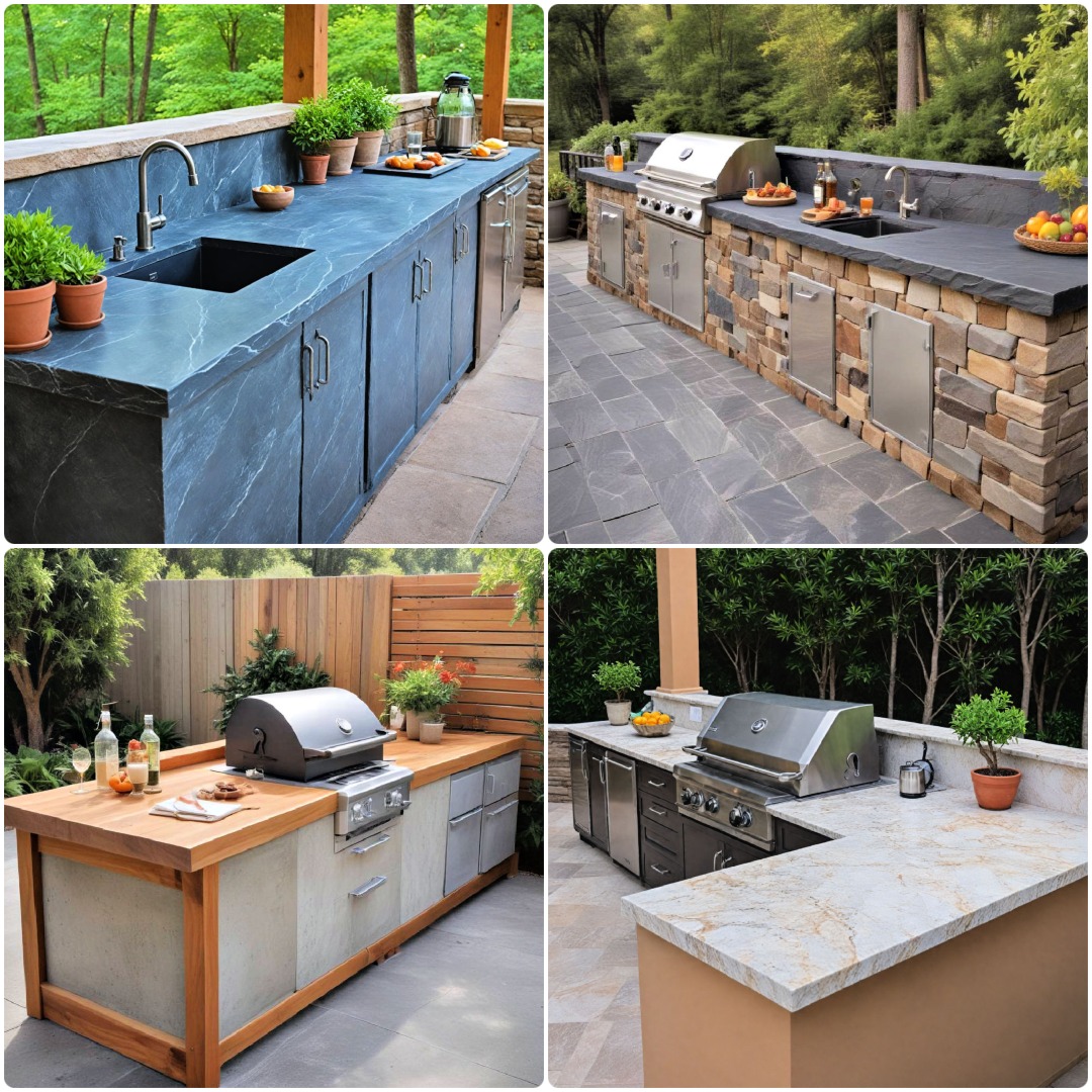 20 Outdoor Countertop Ideas for Your Garden Kitchen