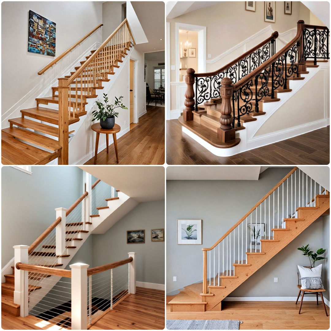 25 Wood Stair Railing Ideas (with Photos!)