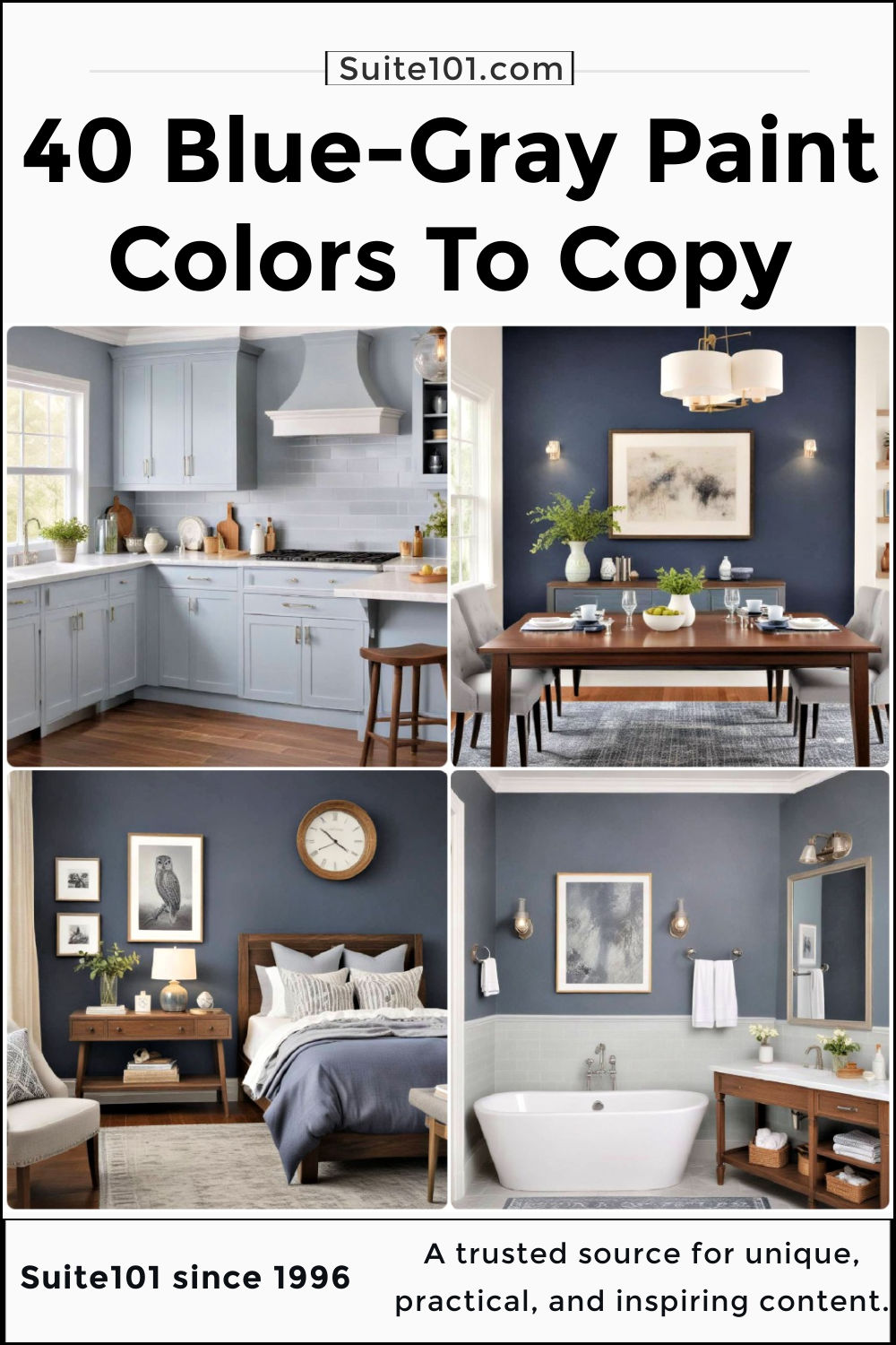 40 Blue-Gray Paint Colors for a Modern and Timeless Look