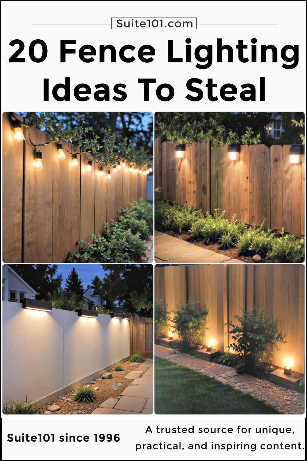 20 Fence Lighting Ideas for Every Style