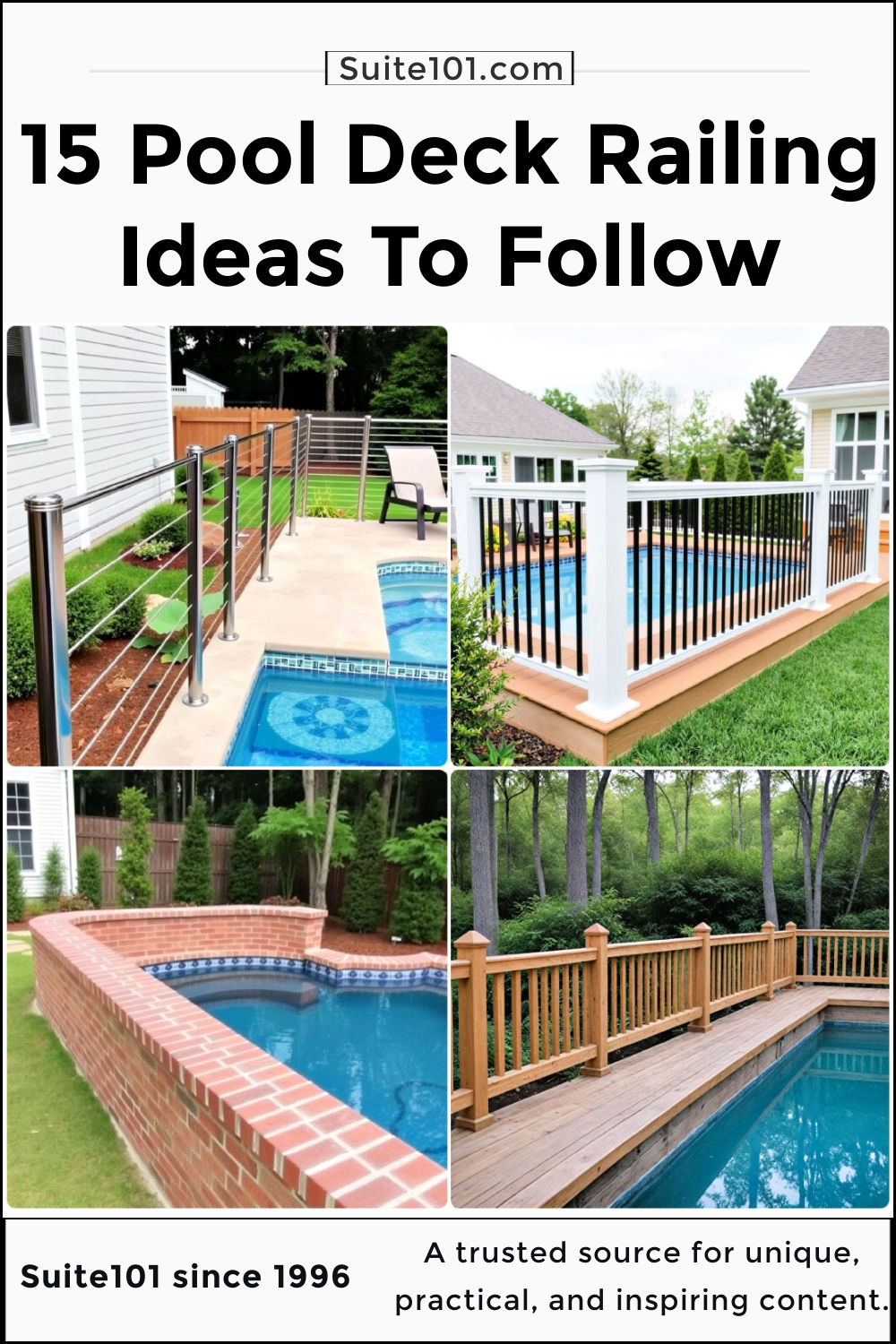 15 Pool Deck Railing Ideas To Enhance Your Pool Area