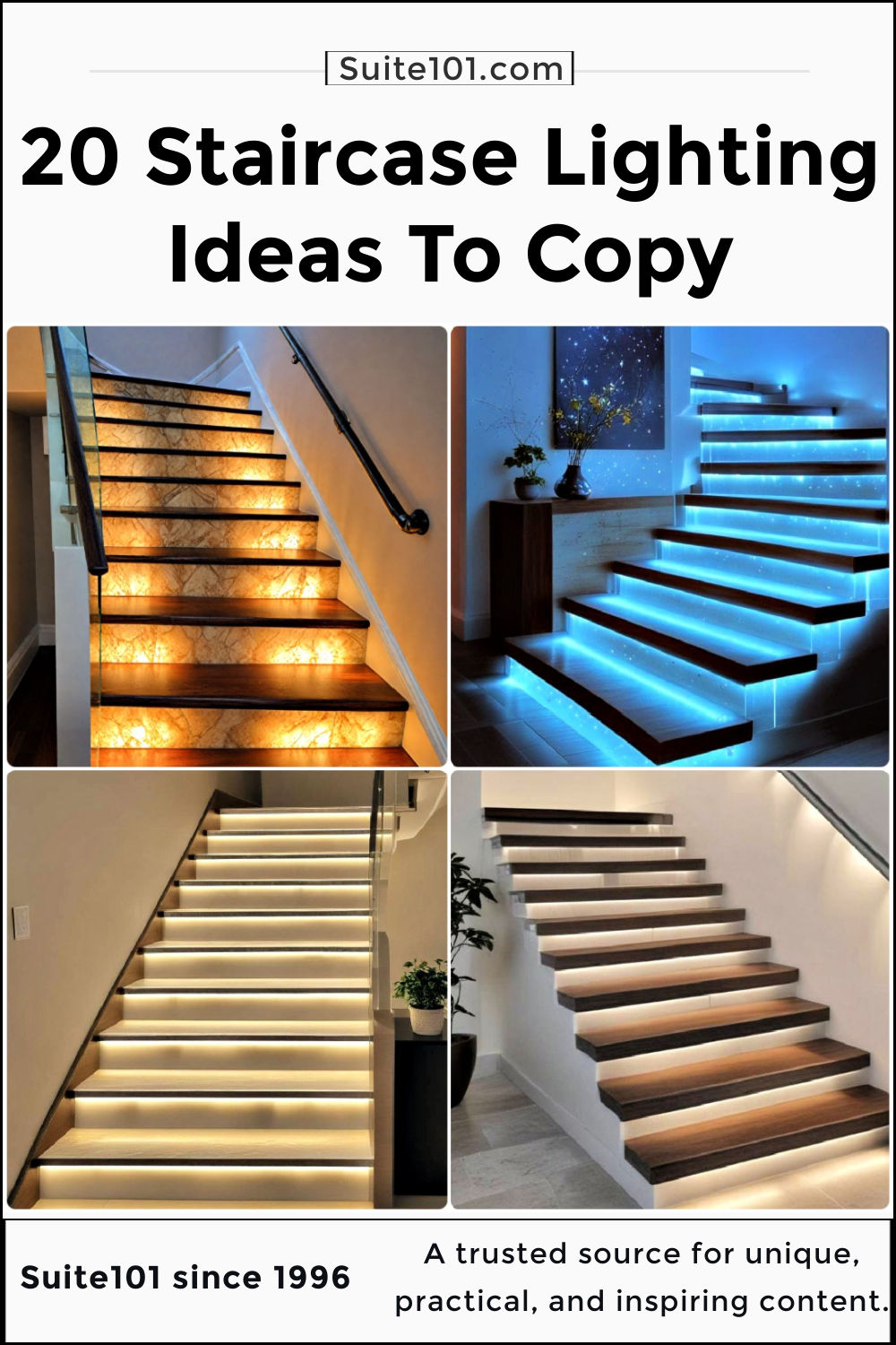 20 Staircase Lighting Ideas for A Safe and Stylish Home