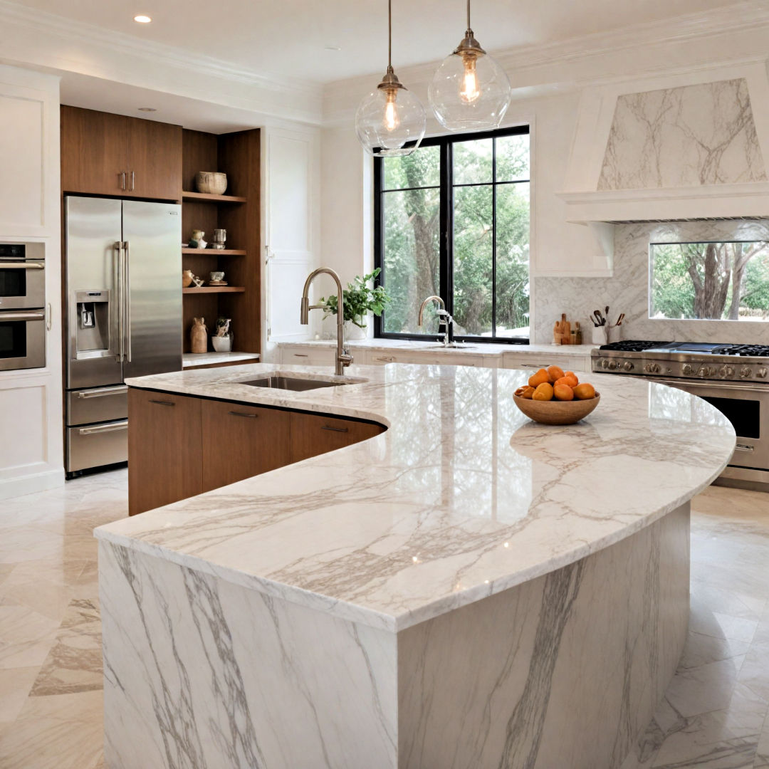 15 Marble Kitchen Island Ideas for A Luxurious Upgrade