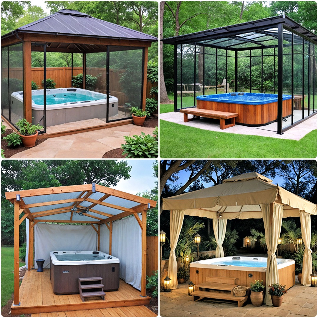 25 Hot Tub Enclosure Ideas for Privacy & Style
