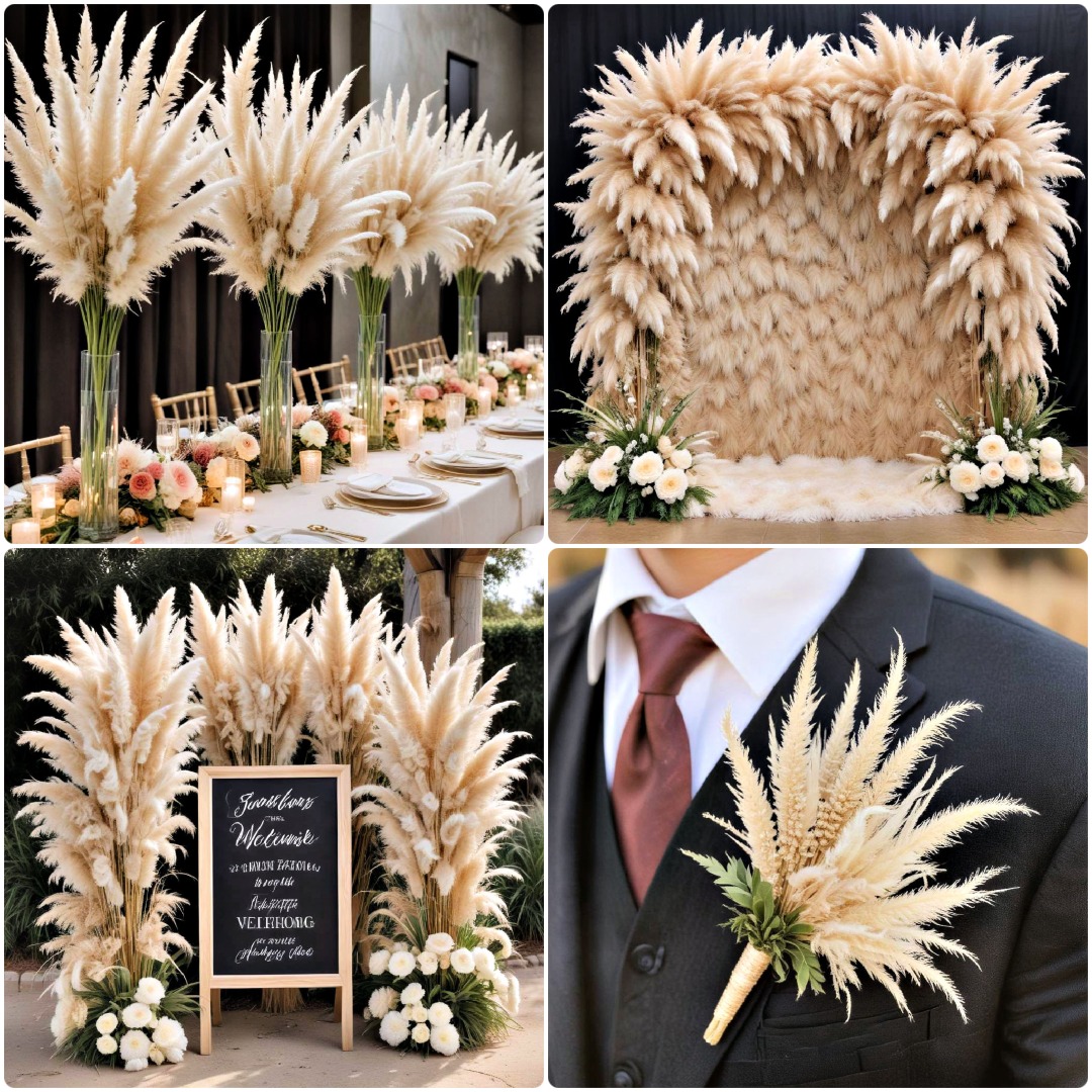 25 Pampas Grass Wedding Decor Ideas for 2024
