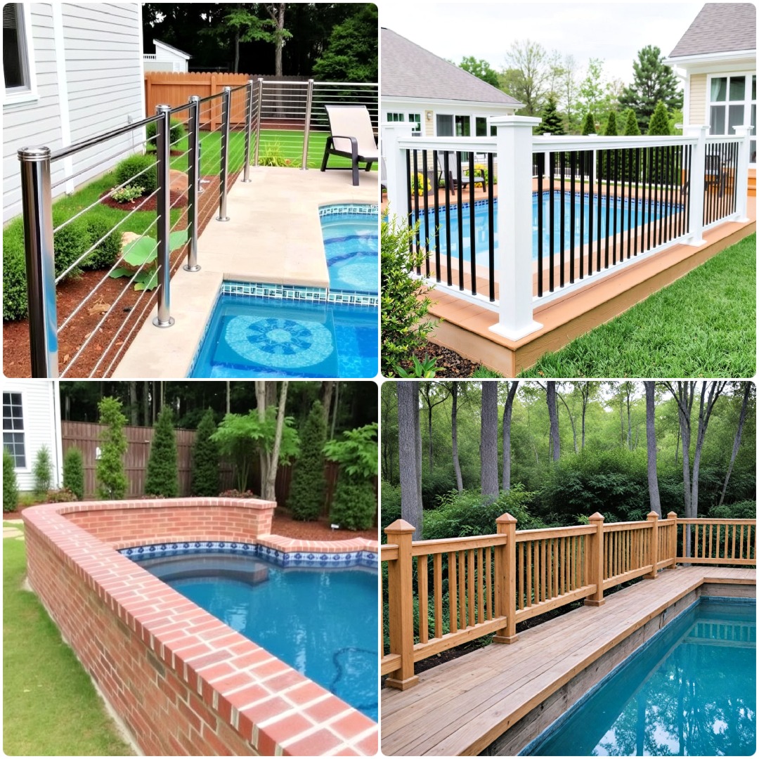 15 Pool Deck Railing Ideas To Enhance Your Pool Area