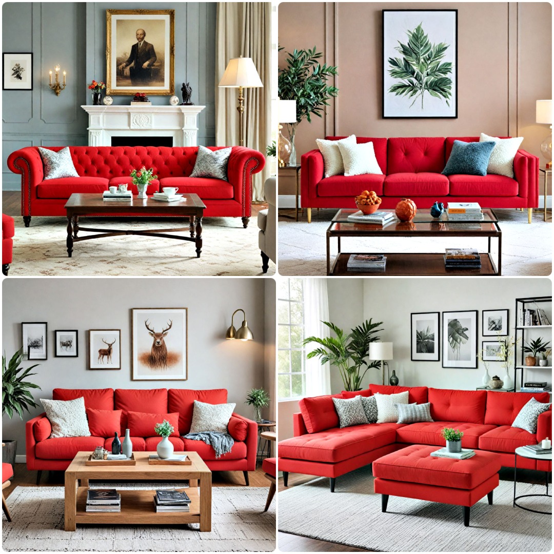 20 Red Couch Living Room Ideas for A Bold Statement