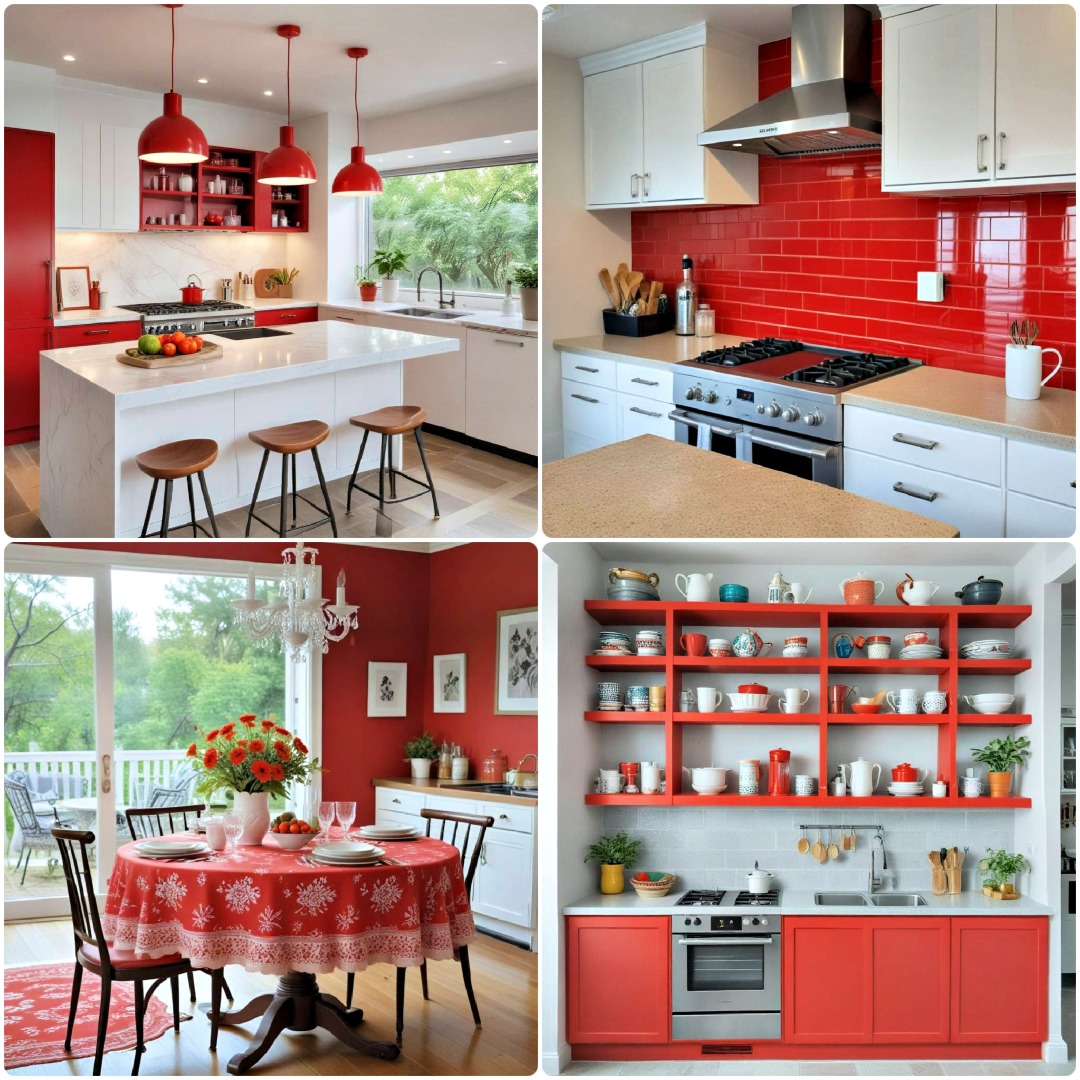 25 Red Kitchen Ideas To Boost Your Mood
