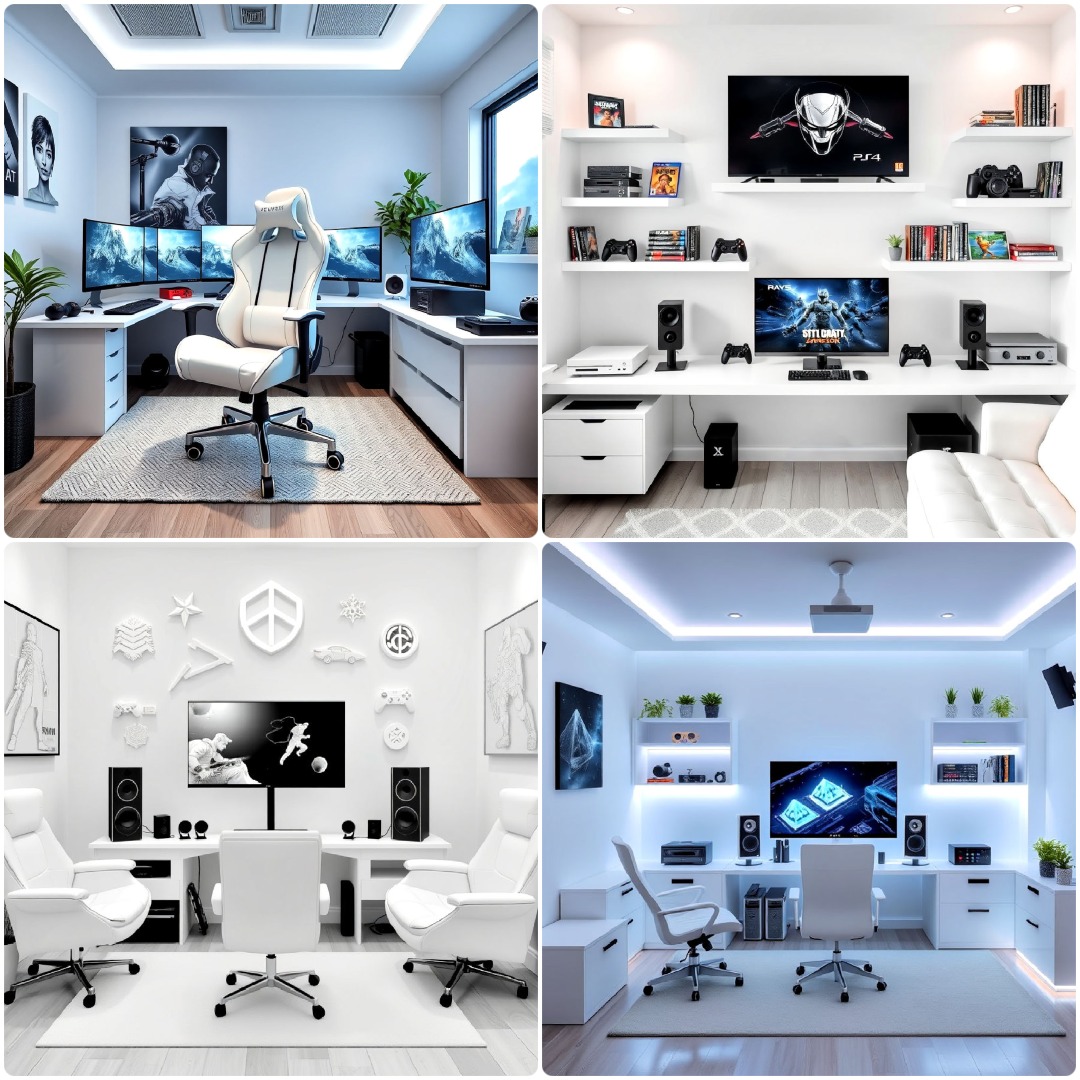 25 All White Gaming Setup Ideas You’ll Want To Recreate