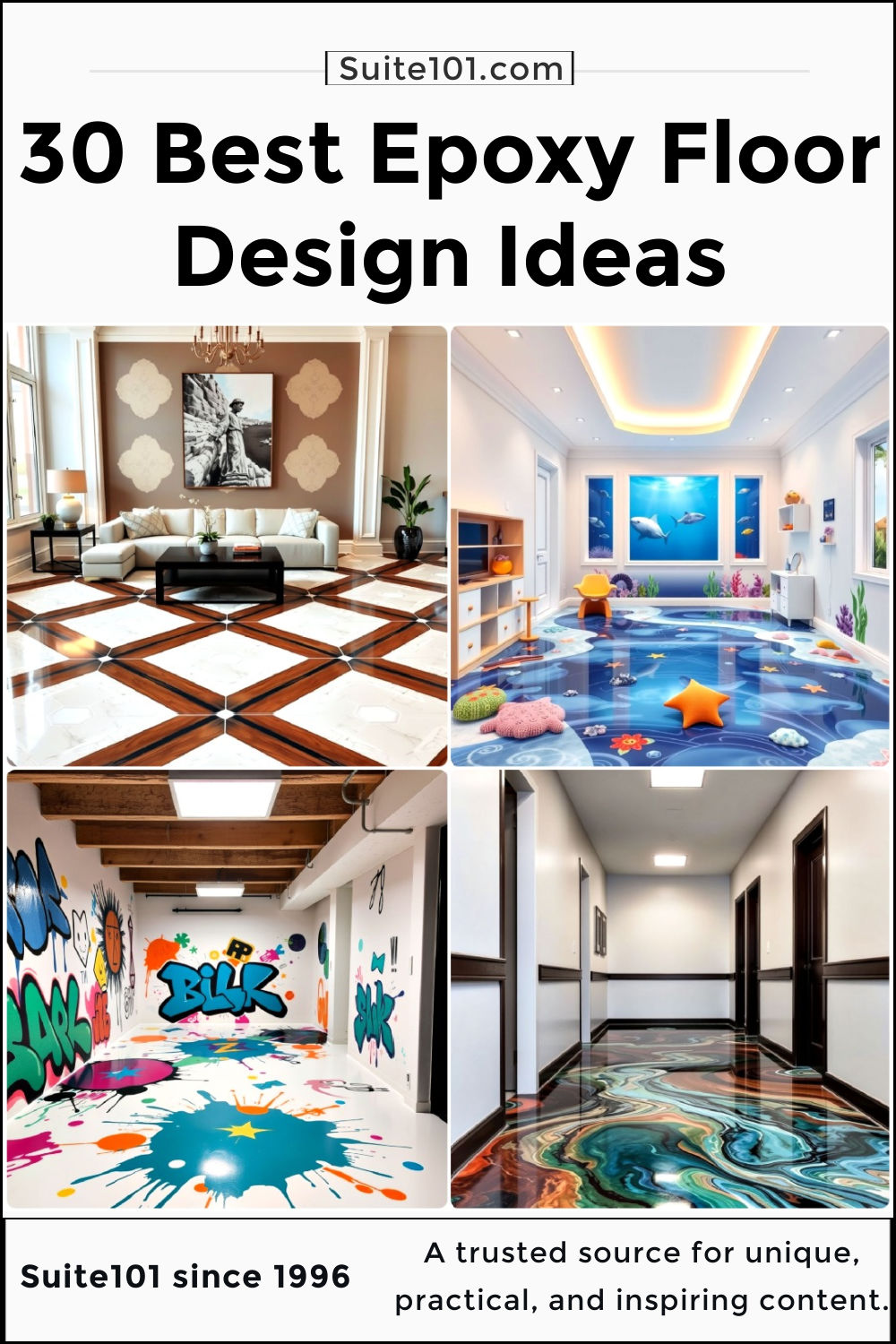 30 Epoxy Floor Designs You'll Love