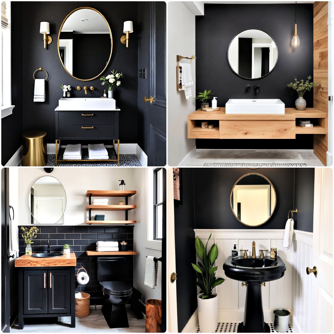 20 Black Powder Room Ideas for A Chic Look