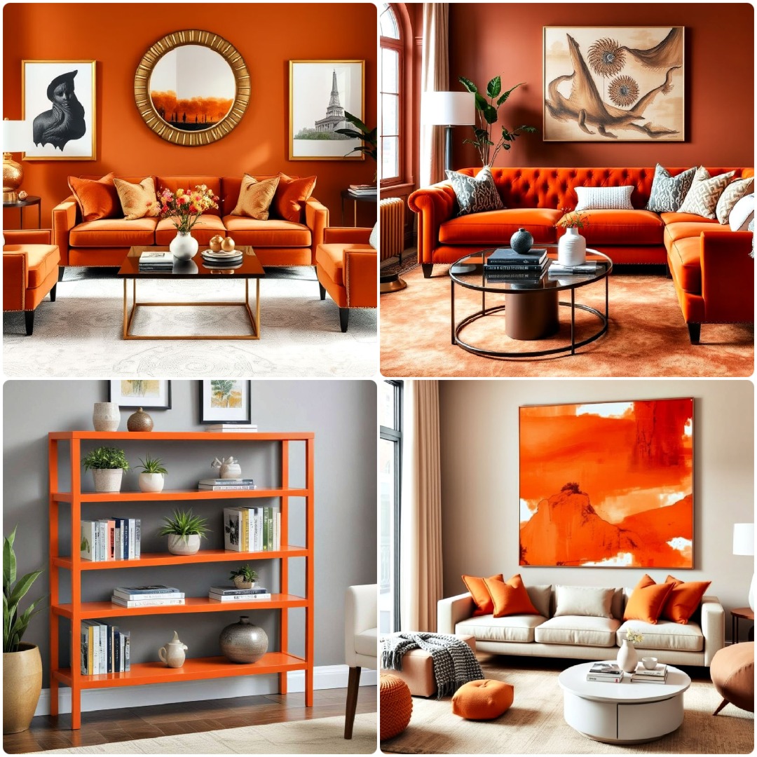 25 Burnt Orange Living Room Ideas for Vibrant Spaces
