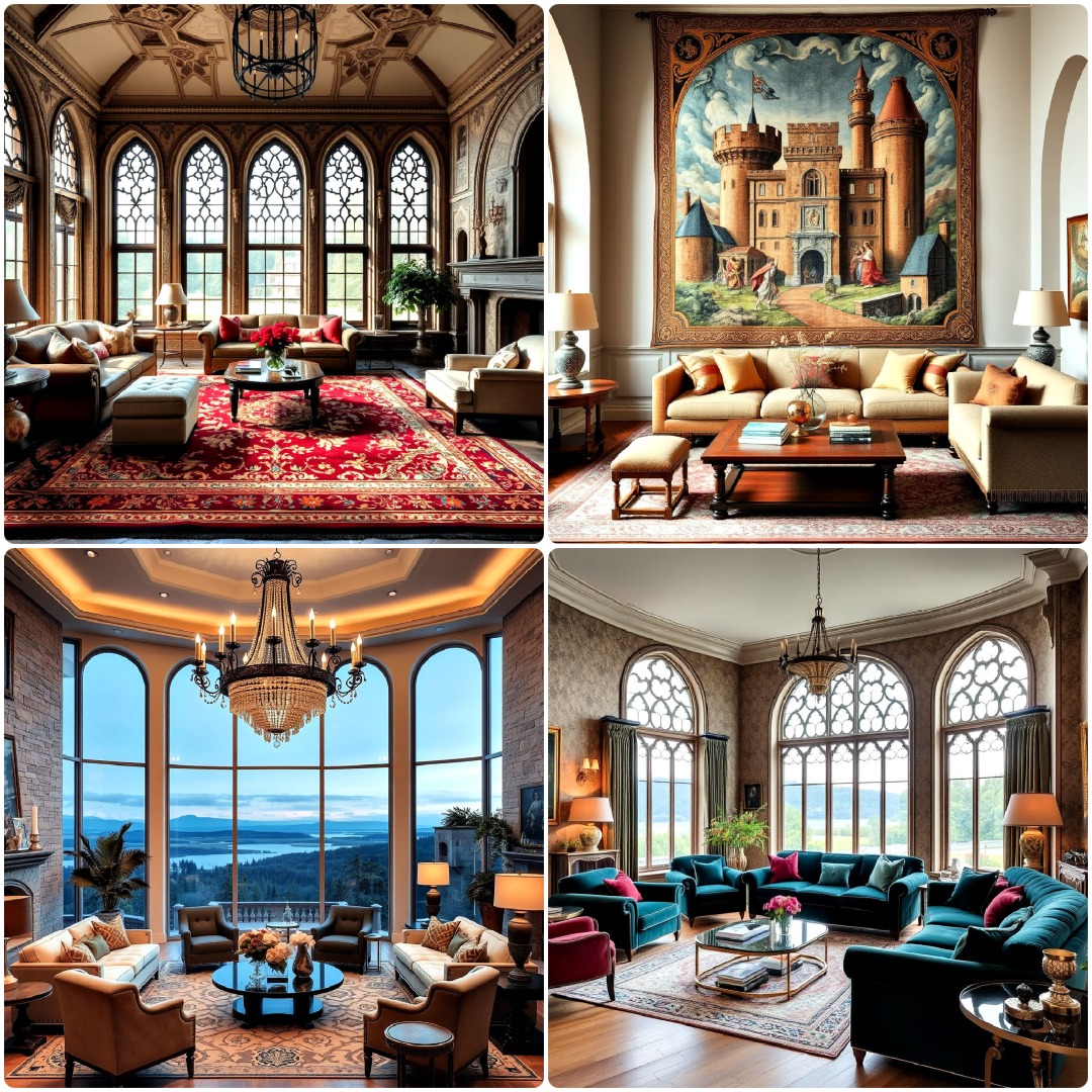 15 Castle Living Room Ideas for A Regal and Grand Design