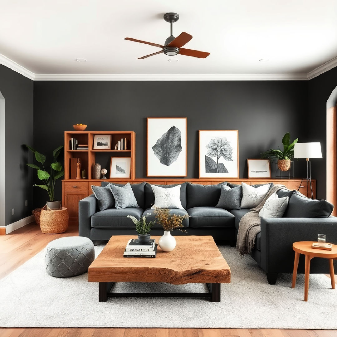 40 Dark Grey Couch Living Room Ideas for Modern Interiors