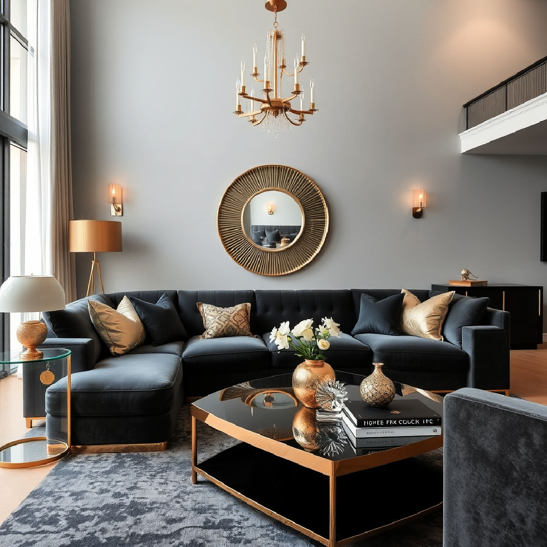 40 Dark Grey Couch Living Room Ideas for Modern Interiors