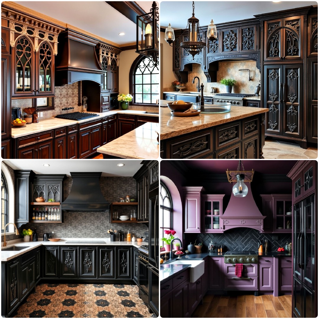 25 Gothic Kitchen Ideas for A Bold and Dramatic Look