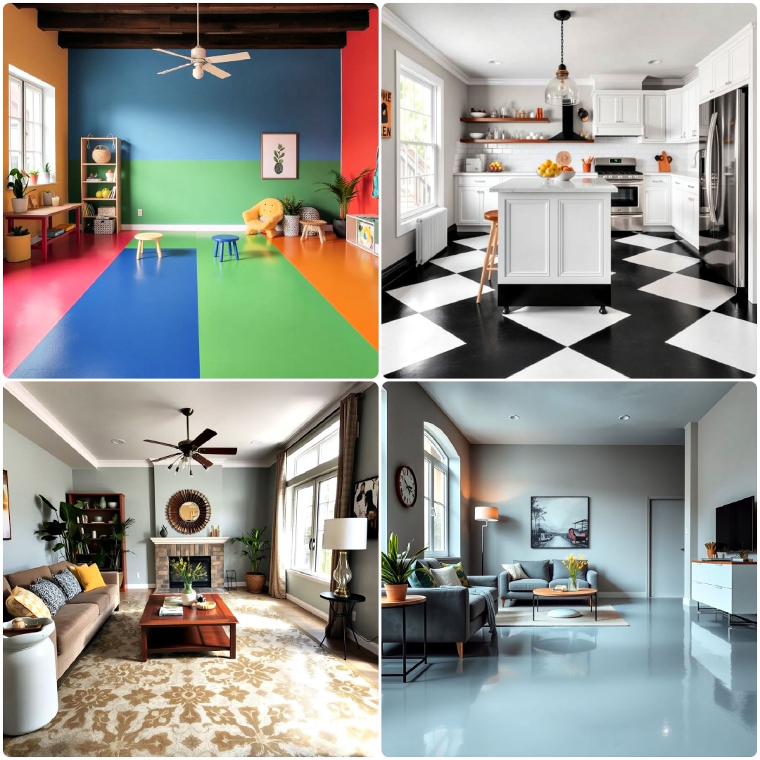 20 Indoor Concrete Floor Paint Ideas You Can Consider