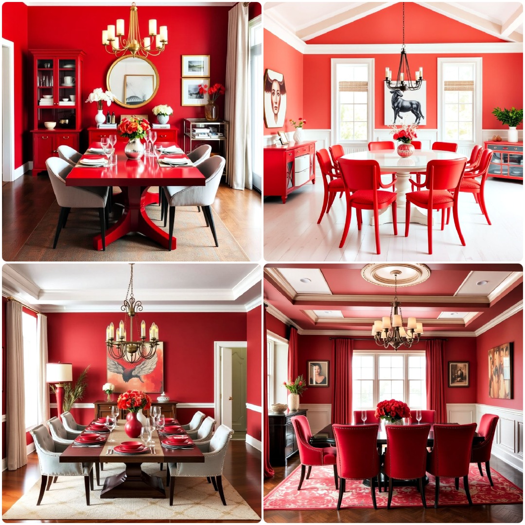 15 Red Dining Room Ideas To Add Bold Sophistication