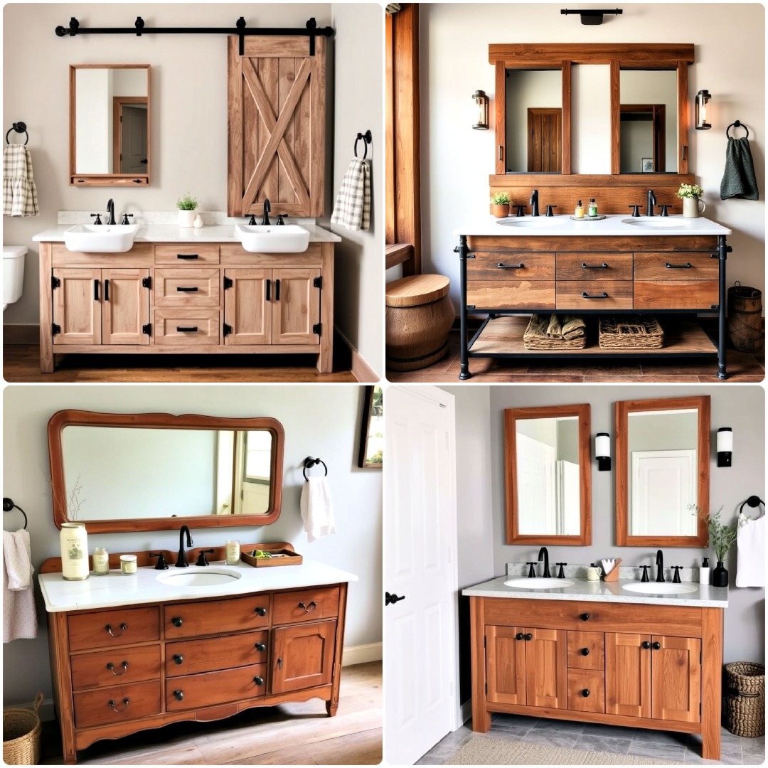 15 Rustic Bathroom Vanity Ideas for A Vintage, Chic Vibe