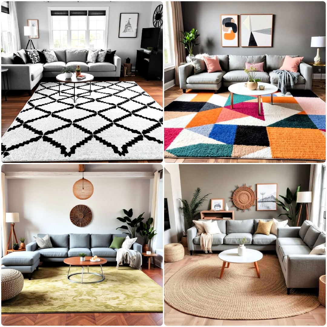 15 Adorable Rugs that Go with Grey Couch