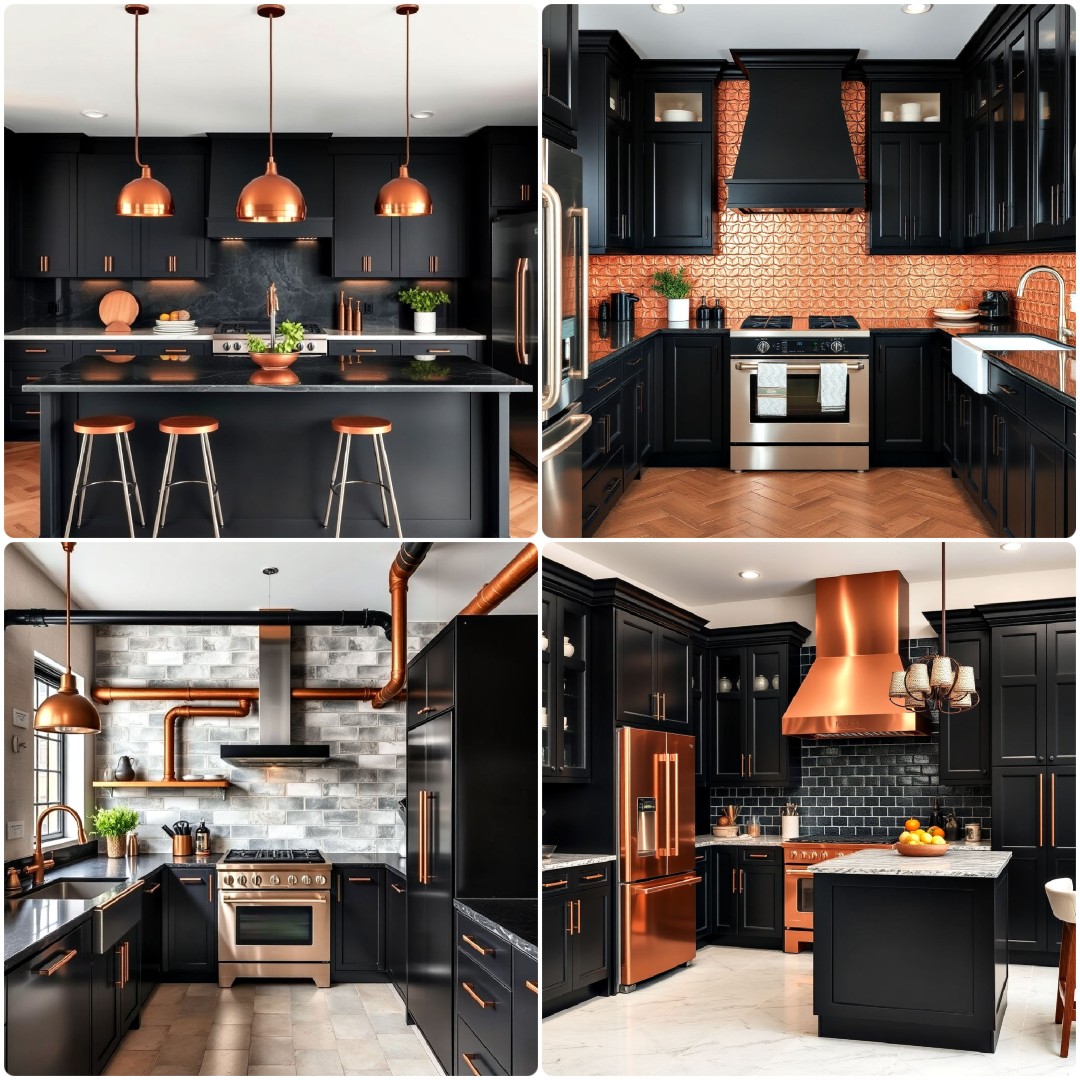 20 Black and Copper Kitchen Ideas for A Luxe Look