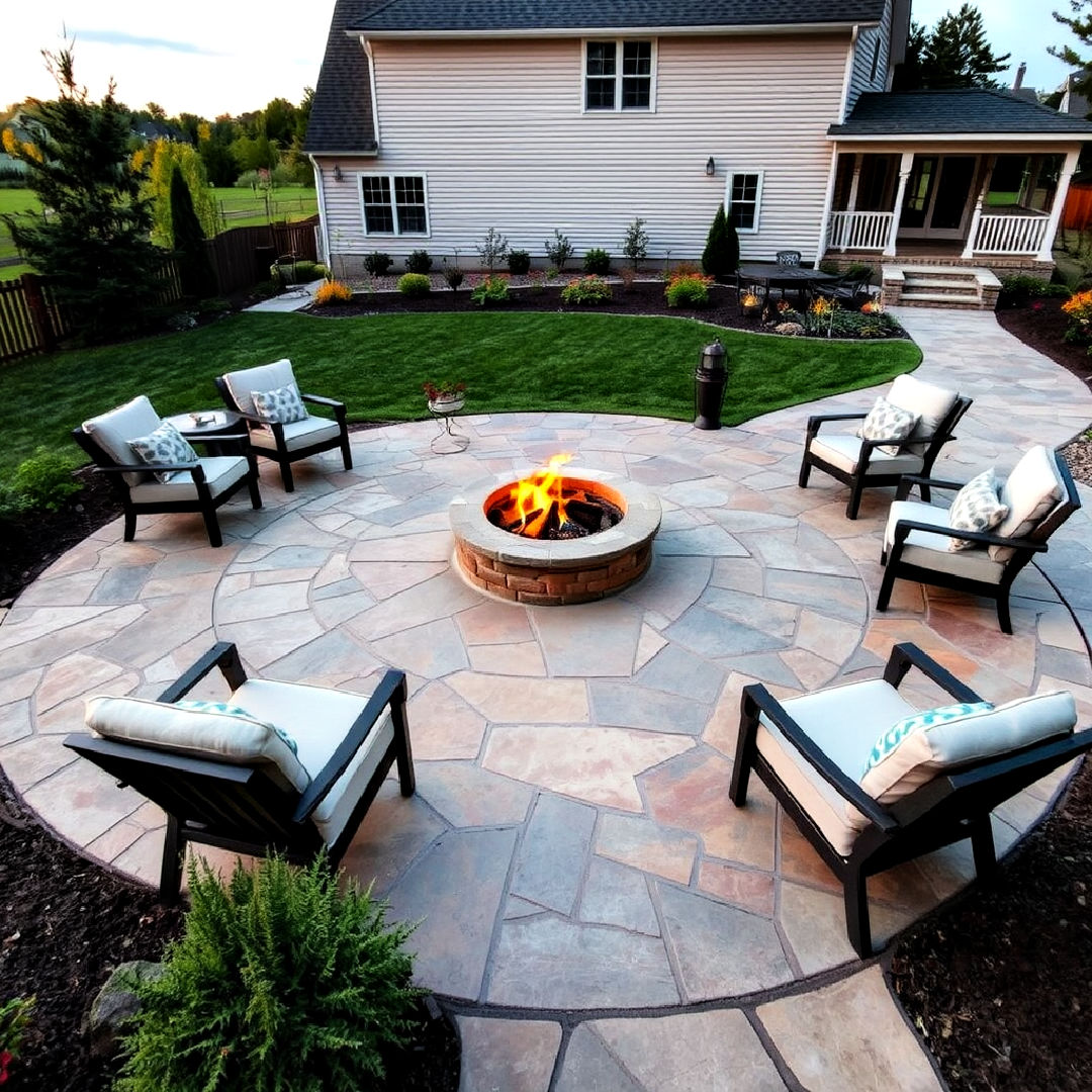 15 Stamped Concrete Patio With Fire Pit Ideas To Consider