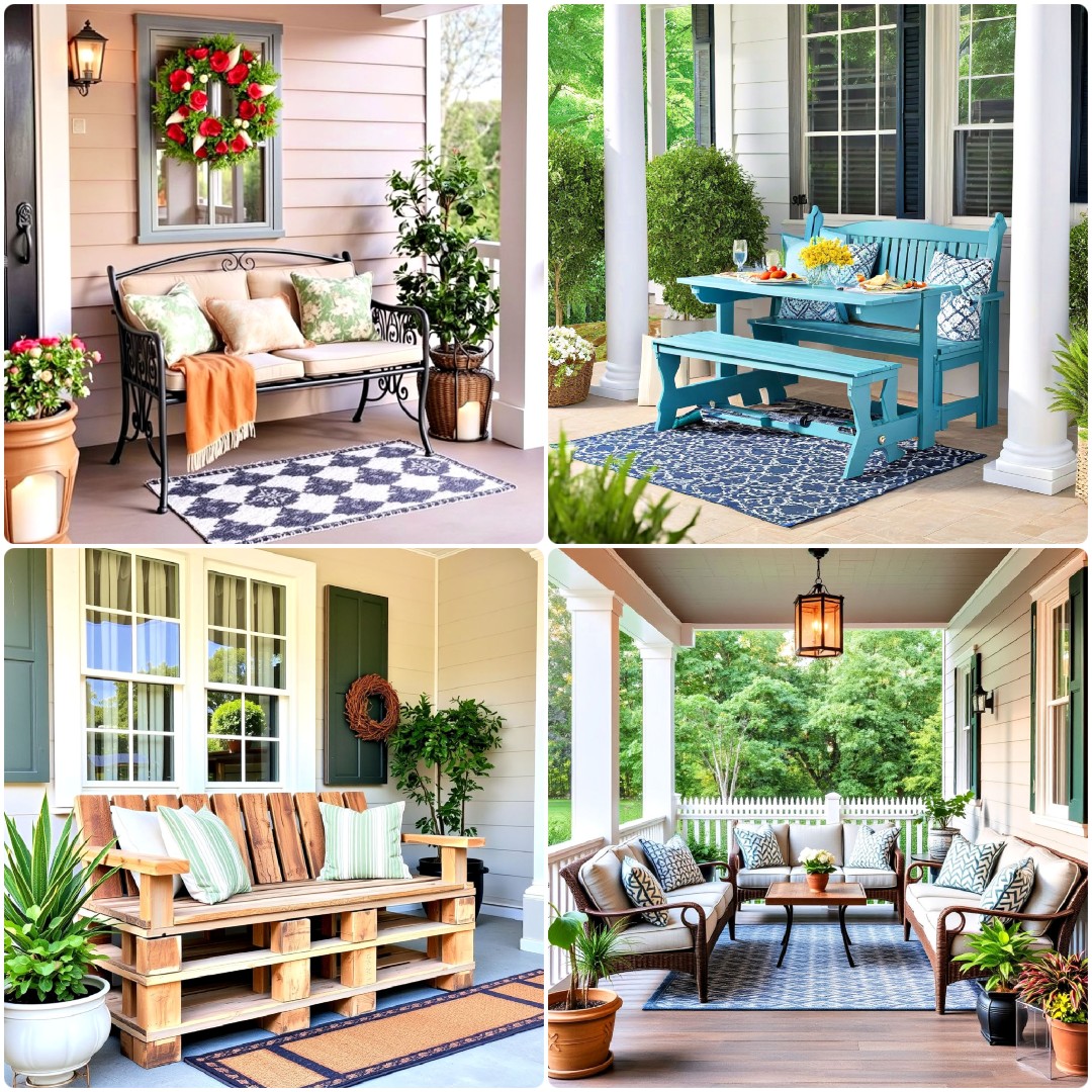 30 Front Porch Bench Ideas for Extra Seating and Style