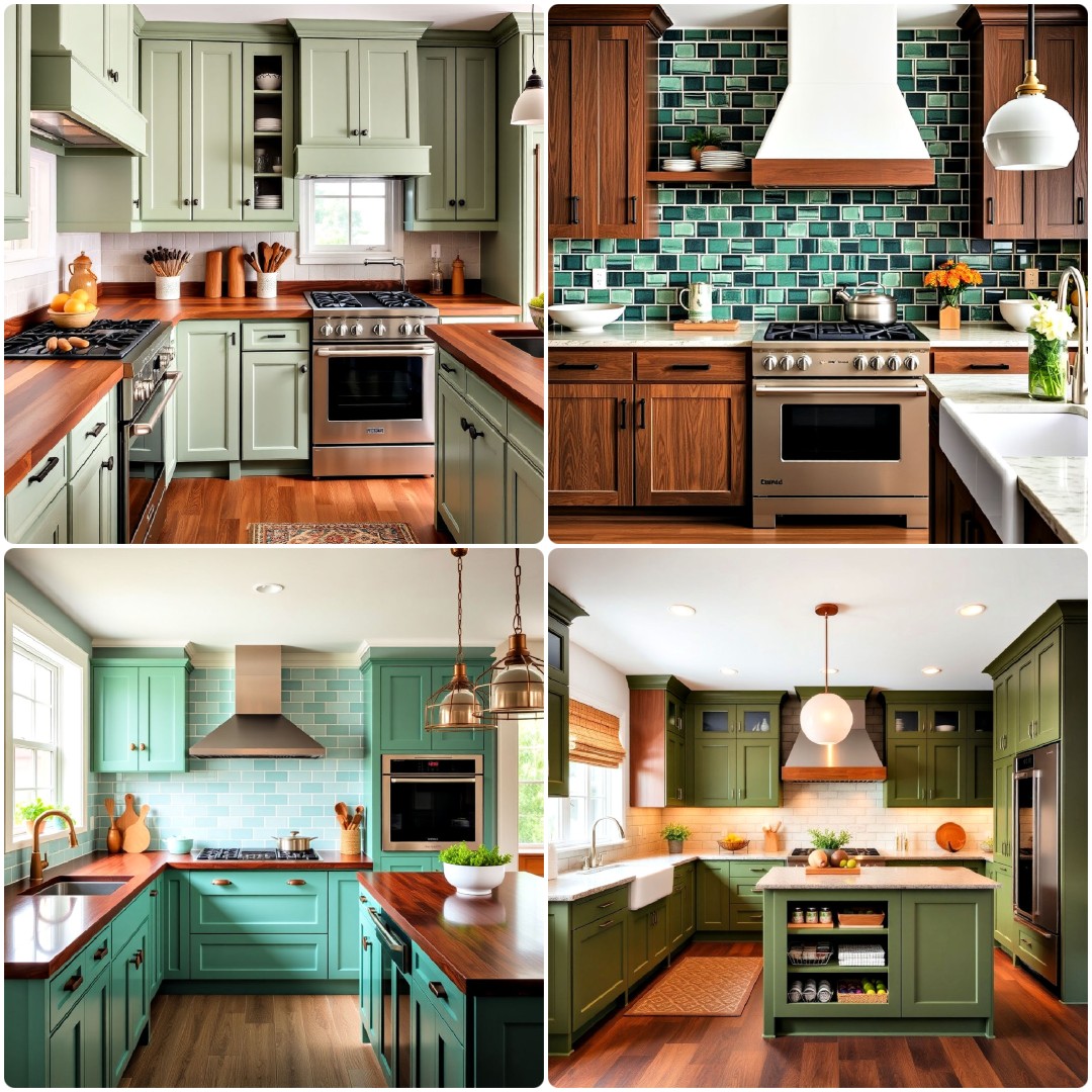 15 Green and Brown Kitchen Ideas for A Natural Look