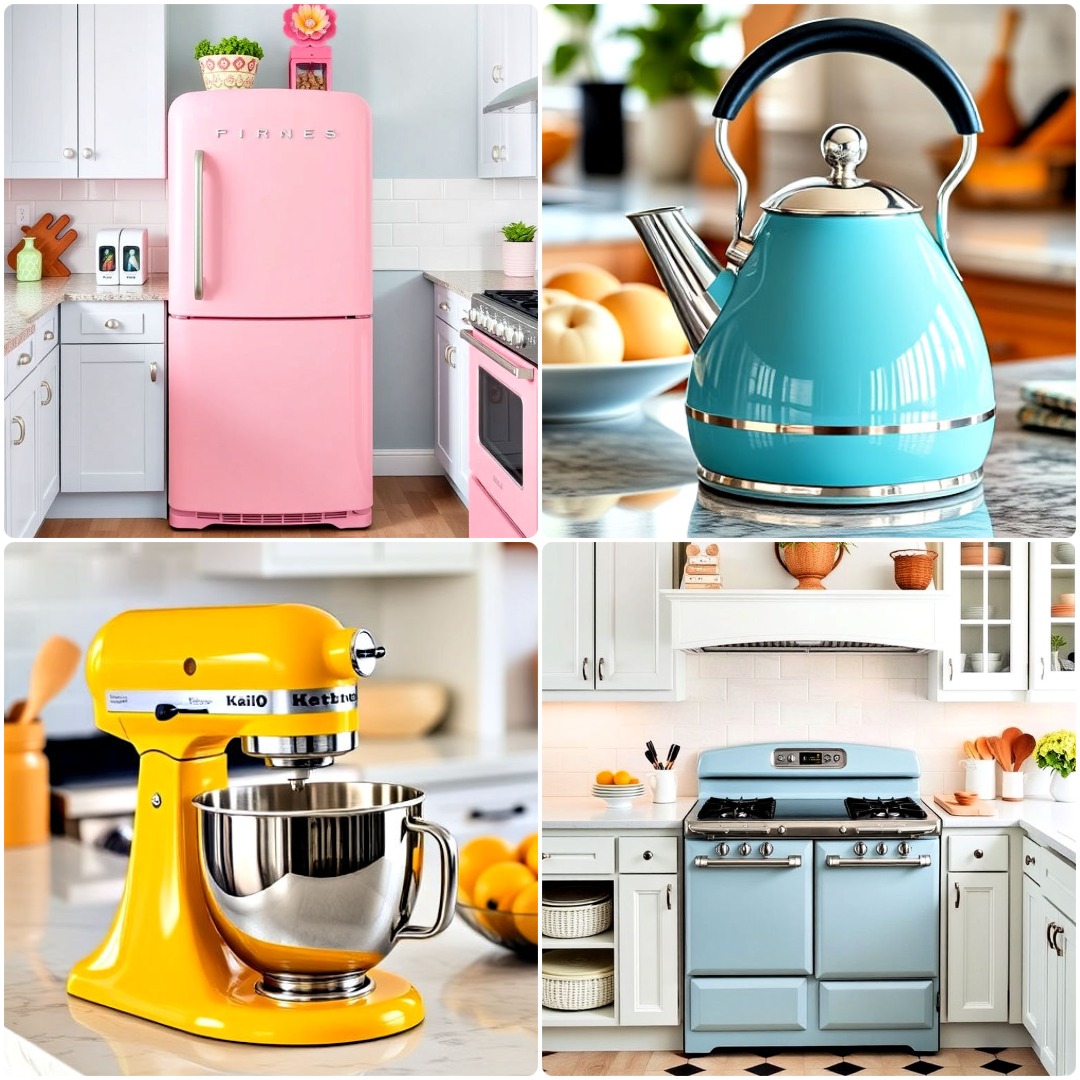 20 Kitchens With Colored Appliances You'll Love