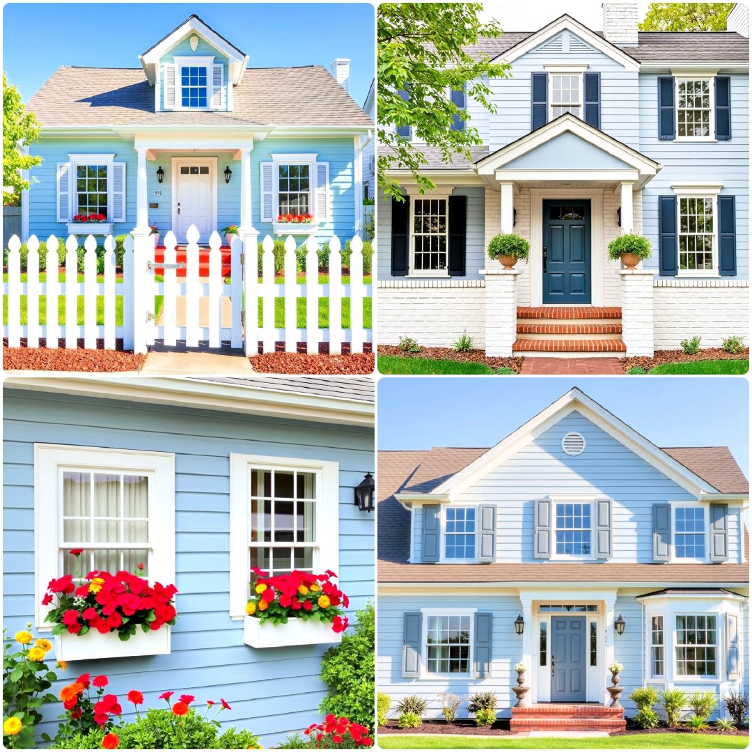 20 Light Blue House Exterior Ideas You Can Copy